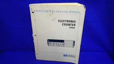HP 5345A ELECTRONIC COUNTER OPERATING & SERVICE MANUAL | eBay