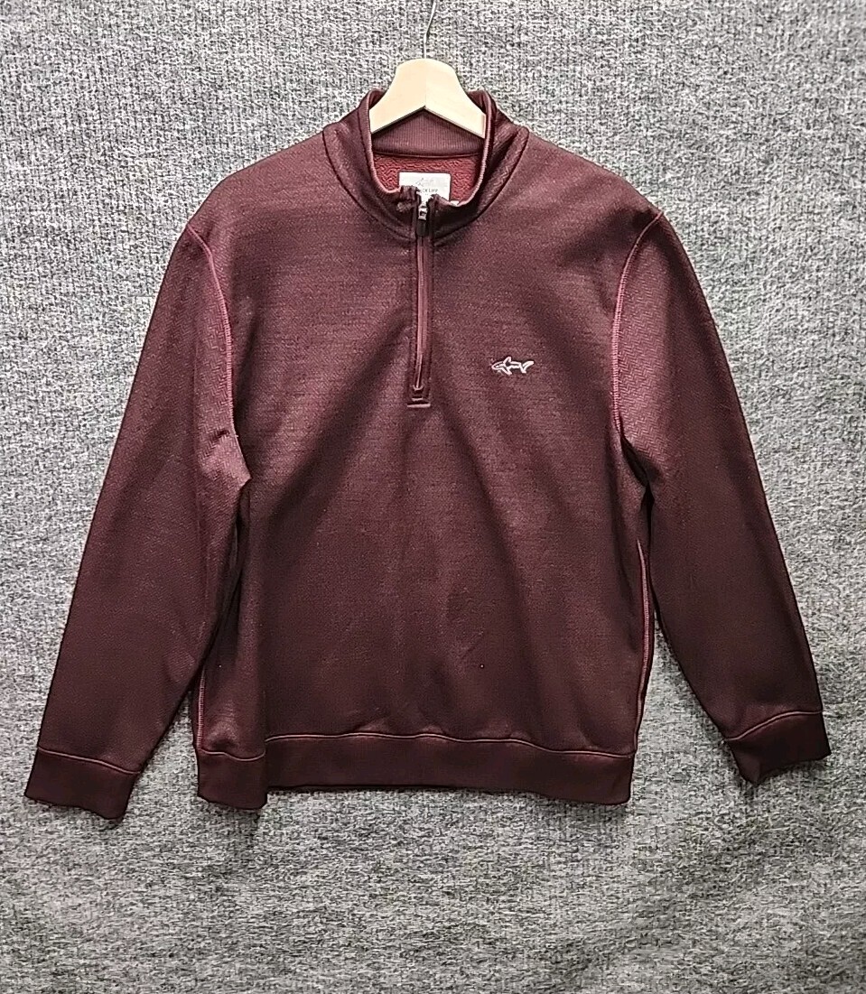 Attack Life Greg Norman Quarter Zip Pullover Mens LG - Gem