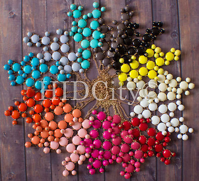 SALE New *USA Women Bubble Bib Statement Fashion Chain Necklace Multi ...