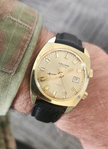 Vintage '60s Callima Rodania Datofonic Mechanical Wristwatch AS 1568 ...