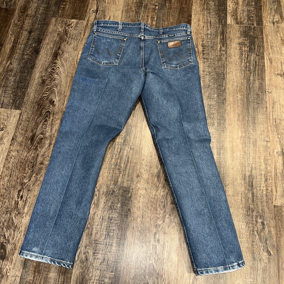 Wrangler Men Jeans 40 X 32 Blue 47 COOL VANTAGE Regular Fit Logo Cowboy ...