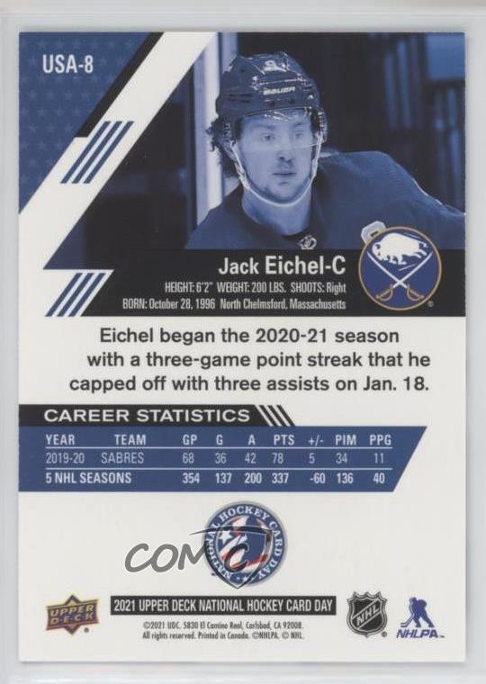2021 Upper Deck National Hockey Card Day USA Jack Eichel #USA-8 07rd | eBay