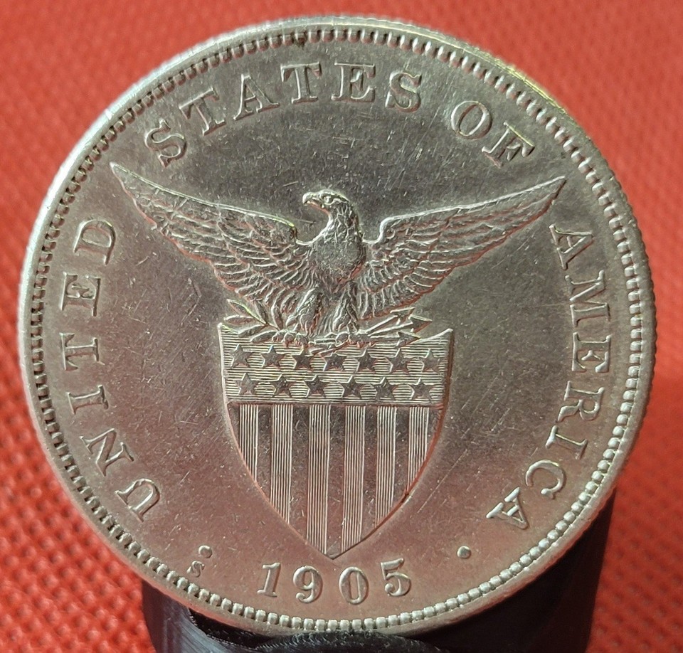 1905-S US Philippines Peso Curved Serif High Grade Silver Coin | eBay
