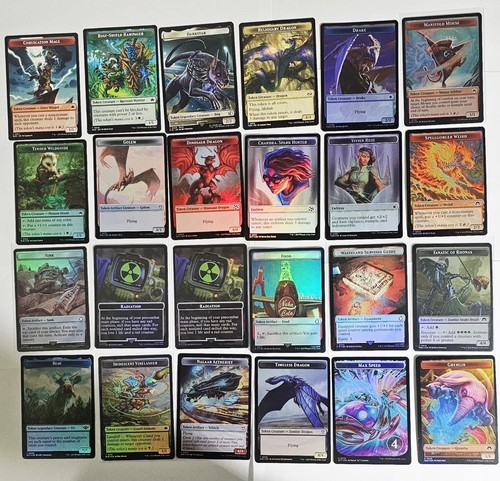 MTG Magic The Gathering Legendary Tokens/Emblems Lot Of 24 All Foil ...