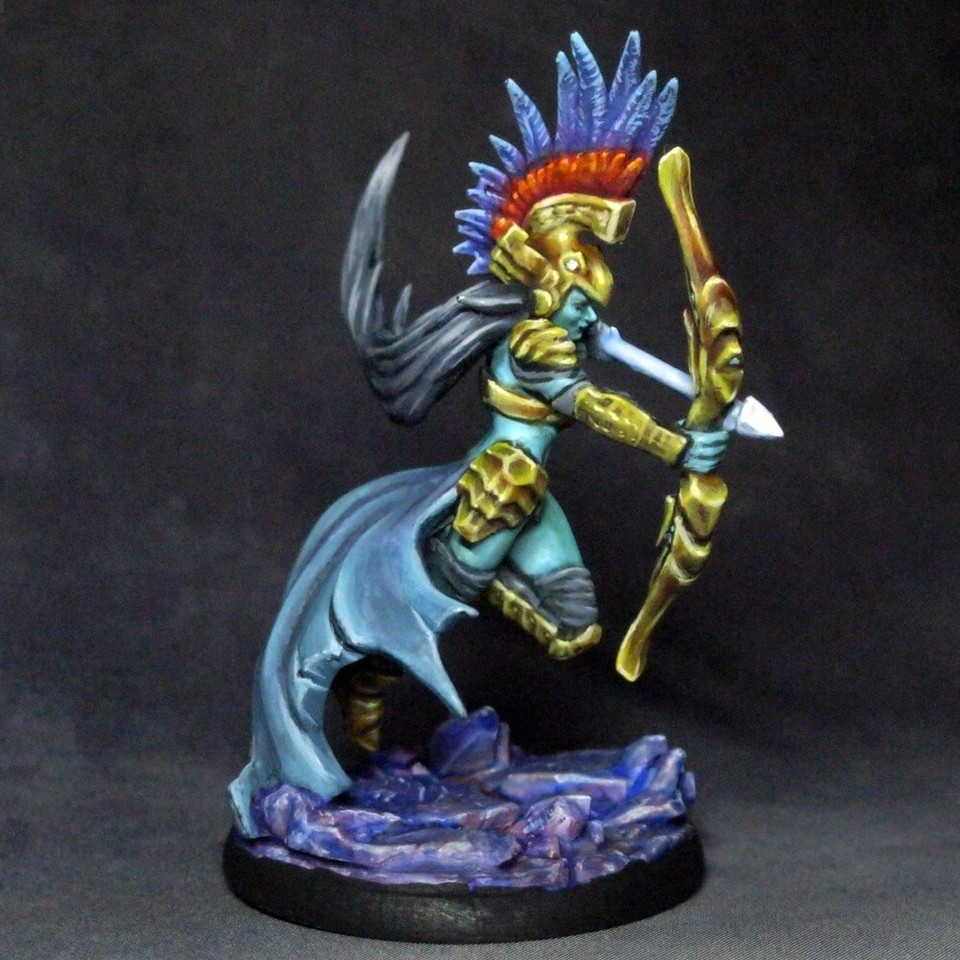 Painted female Vampire archer dark elf vampire - Reaper Miniature ...