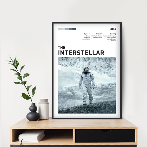 Interstellar (2014) Movie Poster 20x30" 24x36" Custom Canvas Print Poster | eBay Australia