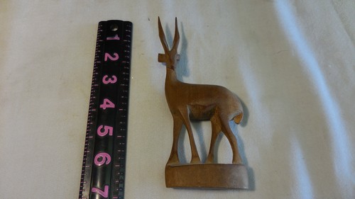 Hand Carved Wood African Impala Antelope Sculpture | eBay
