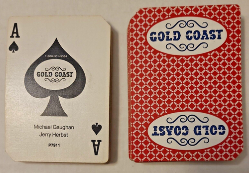 Gold Coast Casino Las Vegas Bee No. 92 Club Spec Red Deck Playing Cards ...
