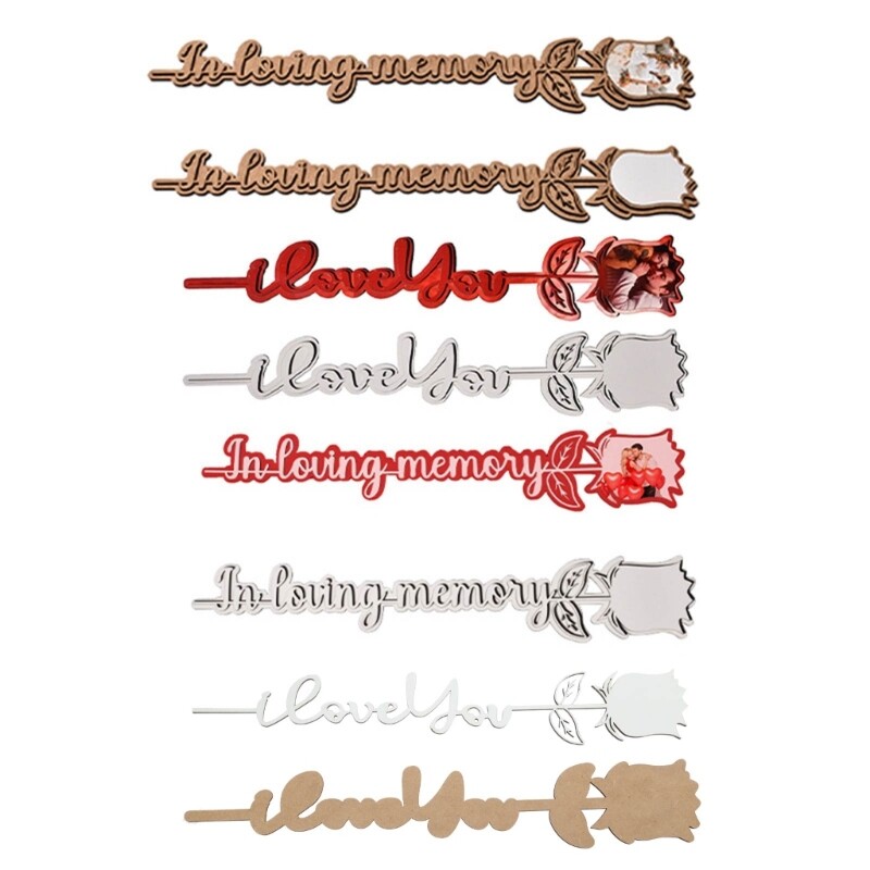 Sublimation Rose Memory MDF Board Heat Transfer Rose Flower Display ...