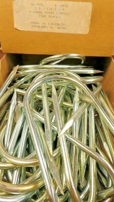Nos LARSON Diamond Point Zinc Plated Staple Industrial Heavy Duty Metal ...