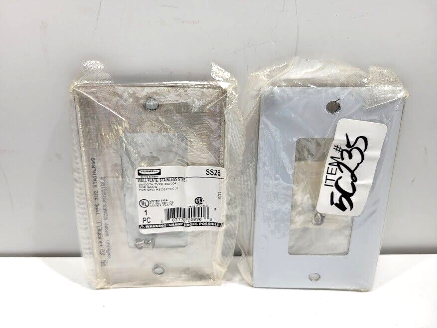 2-Pack HUBBELL SS26 Stainless Steel Wall Plate Smooth Type 302/304 | eBay