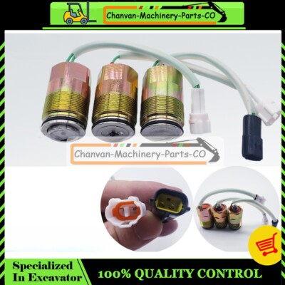 609-7421120 Hydraulic Pilot Solenoid Valve Fit for Sumitomo Kobelco K3V ...