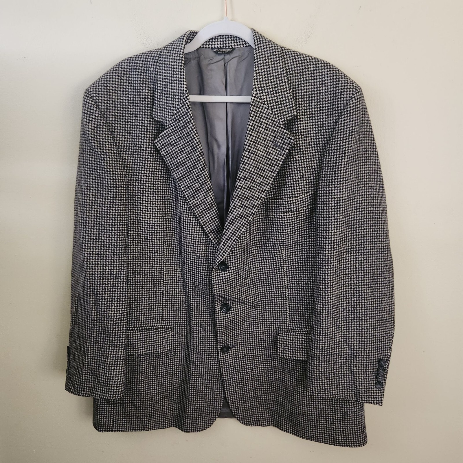 Bill Blass For Lord And Taylor Black Hounds Tooth Camel Hair Jacket ...