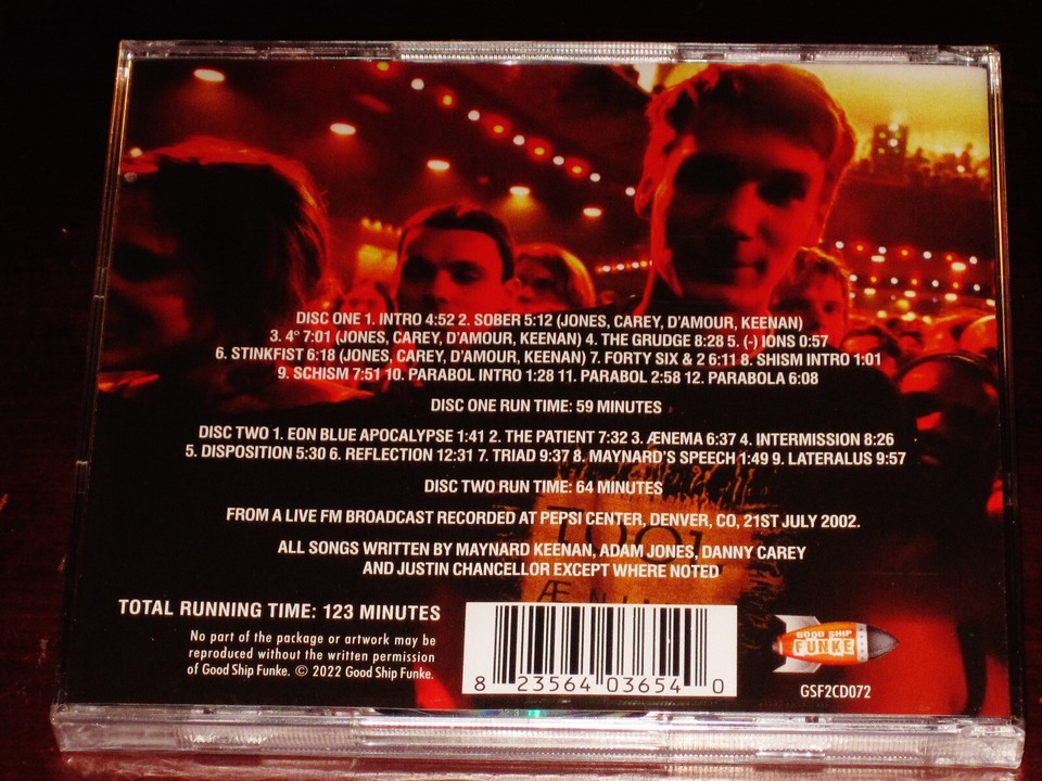 Tool: The Pepsi Challenge - Colorado Broadcast 2002 2 CD Set 2022 GSF2CD072 NEW | eBay