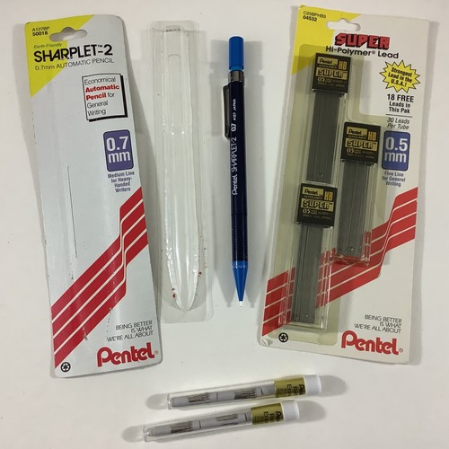 UNUSED Open Pkg PENTEL Sharplet-2 MECHANICAL PENCIL w/REFILLS & ERASERS ...