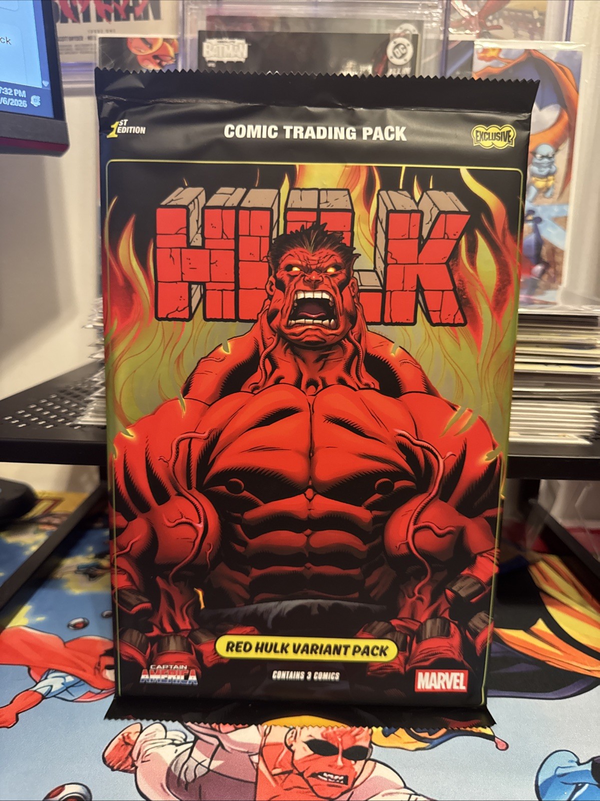 Whatnot Exclusive ~ RED HULK Variant 3 Comic Trading Pack ~ NEW SEALED ...