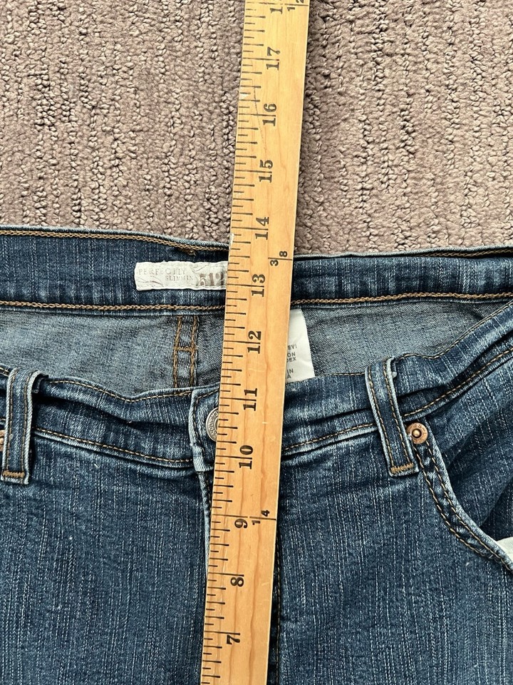 Levis 512 Jeans Womens 20 Straight Leg Perfectly Slimming Stretch Denim ...