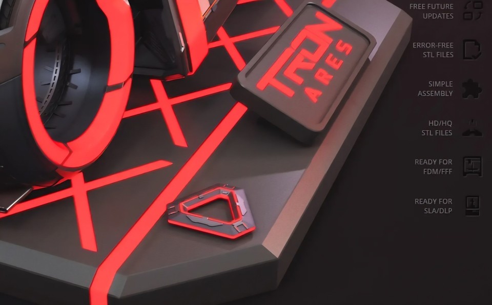 Tron Ares Light Cycle 1/8 Scale Cycle Custom 3d Model Kit With Stand ...