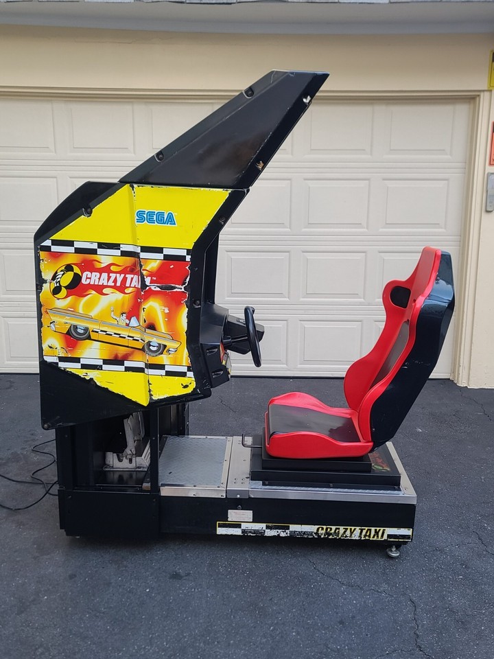 CRAZY TAXI Racing Sit Down Driving Arcade Video Game Machine - CRT ...