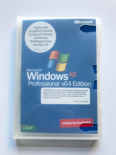 Microsoft Windows XP Professional x64 Edition with serial (authetic ...