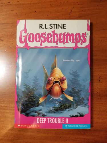 Goosebumps #58 Deep Trouble II R.L. Stine No Bookmark HTF RARE Vintage ...