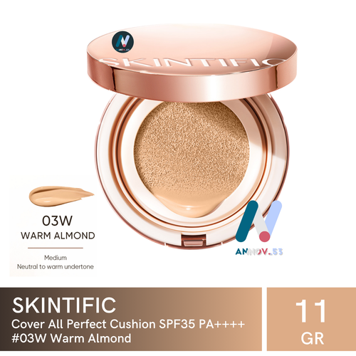 SKINTIFIC Perfect Cushion Full Coverage SPF35 PA++++ UVA UVB 03W Warm ...