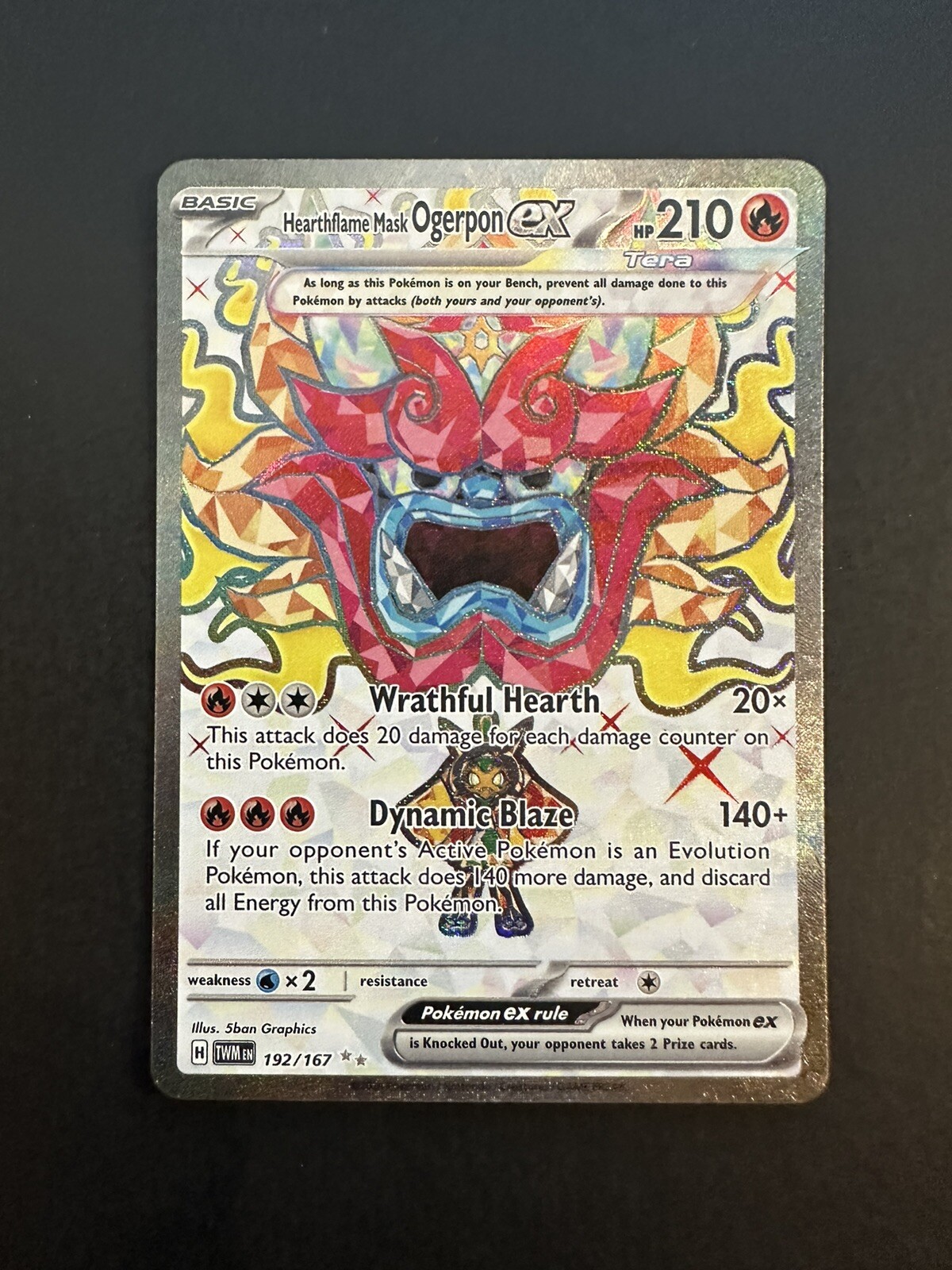Hearthflame Mask Ogerpon ex 192/167 - Twilight Masquerade - Pokemon TCG ...