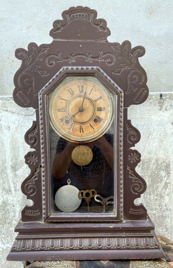 Vintage Handcrafted American Gingerbread Clock Ansonia Clock Co. New ...