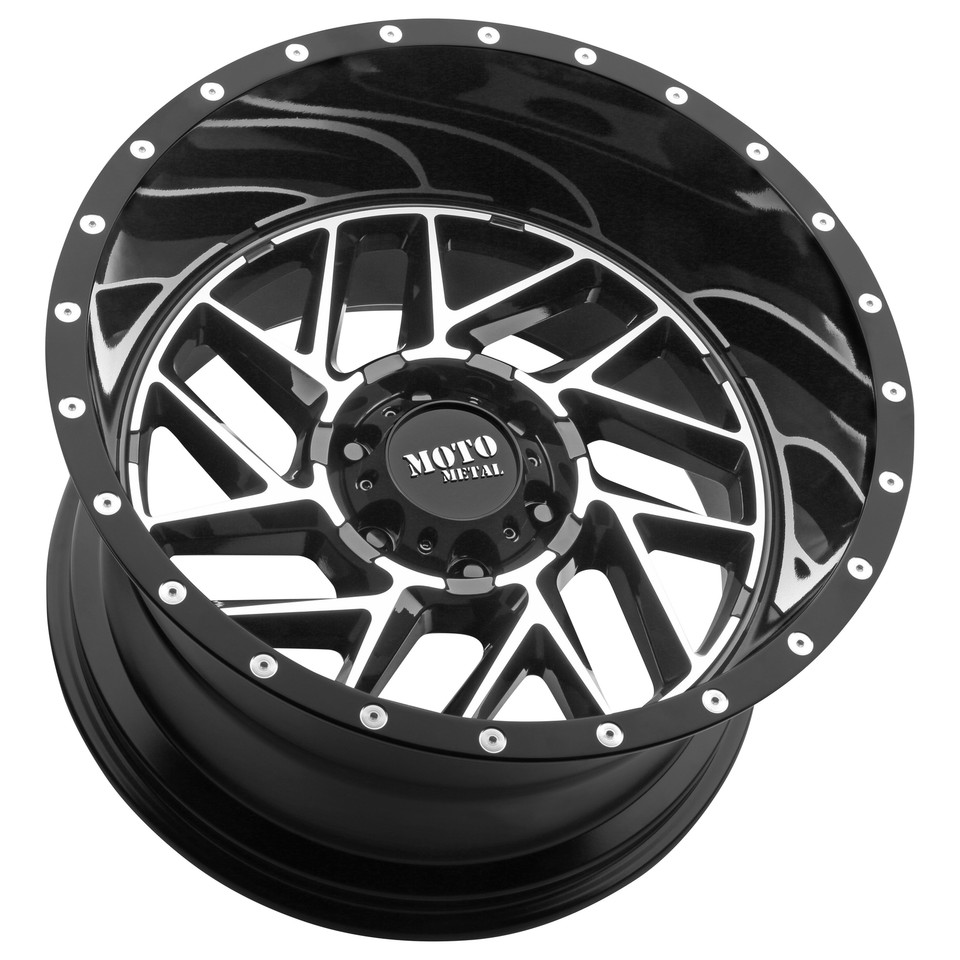 Set 4 Moto Metal MO985 Breakout 16x8 6x5.5 Gloss Black Machined Wheels ...