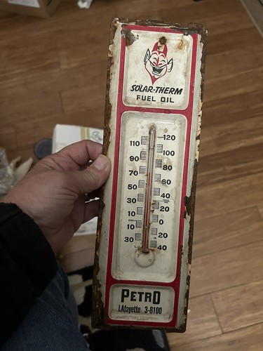 SOLAR THERM FUEL OIL DEVIL LOGO THERMOMETER HOLDER PETRO LAFAYETTE As ...