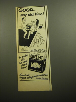 1950 Sunshine Cheeze-It Crackers Ad - Eric Gurney Cartoon - Good any ...