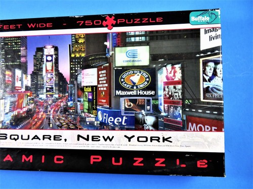 Panoramic Jigsaw Puzzle Times Square New York 750 Piece Over 3" Wide ...