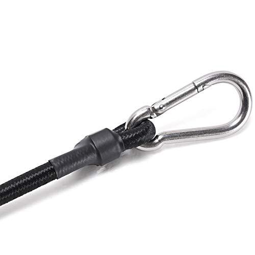 60 Inch Bungee Cords With Hooks Heavy Duty 4 Pieces Black Latex Long ...