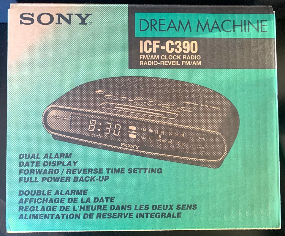 Vintage 90's Sony ICF-C390 Dream Machine Clock Radio Alarm In Original ...