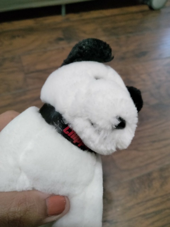 Dakin 1992 RCA Chipper Puppy Dog Plush Stuffed Animal Toy White Black ...