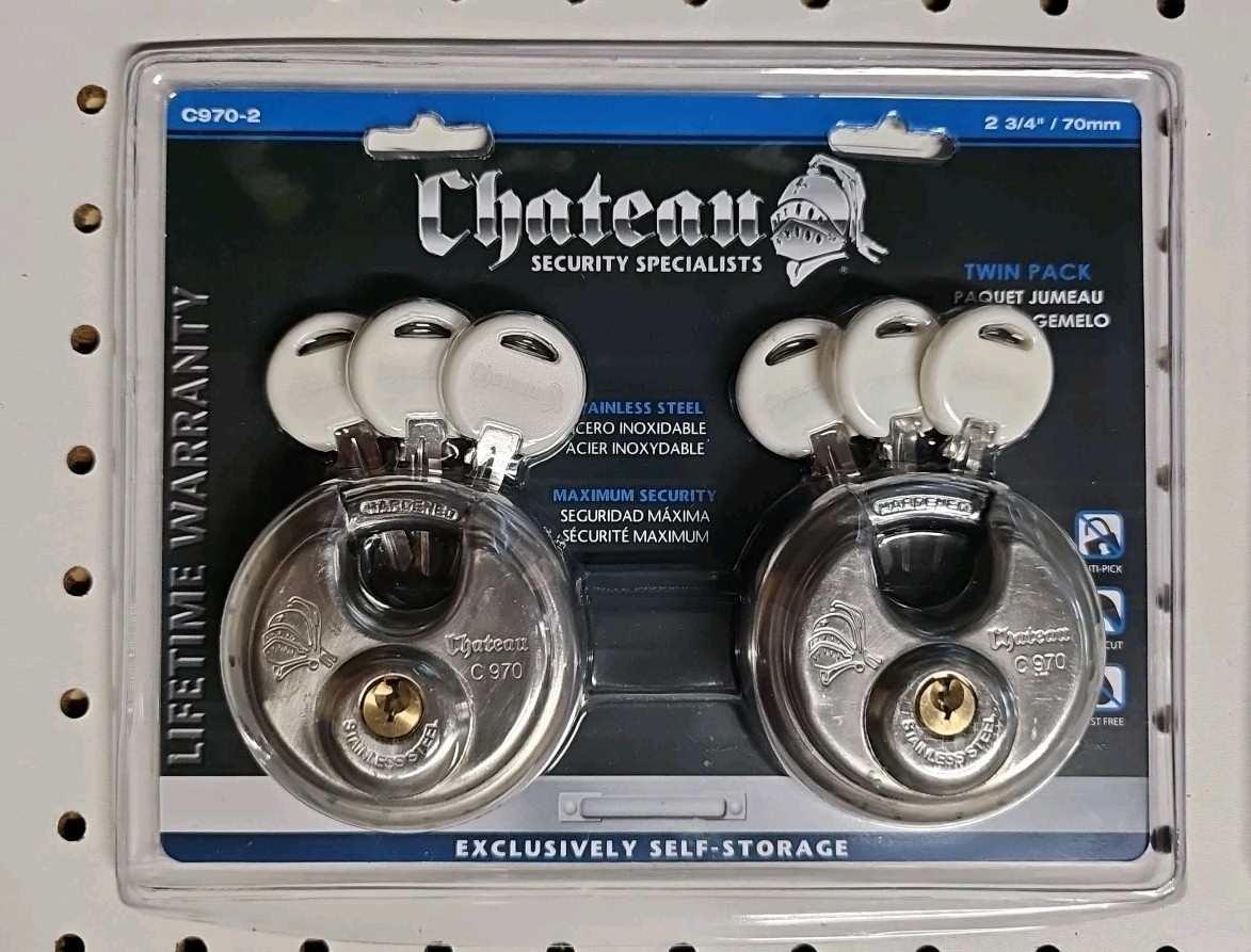 C970-2 Chateau Security Specialists 2 Locks Twin Pack Self Storage ...