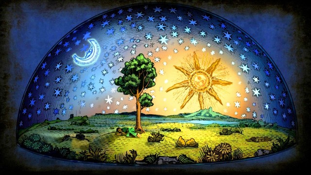 FLAT EARTH POSTER PRINT - FIRMAMENT DOME ART - High Gloss Laminate ...