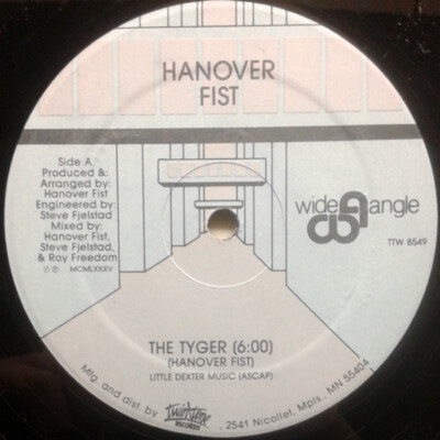 Vinyl Maxi Hanover Fist The Tyger 12" 1985 Synth-pop (NM or M- / VG+ ...