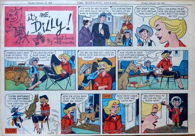 It's Me, Dilly! by Andriola - GG art! - half-page Sunday comic - Feb ...