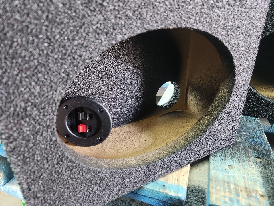 Dual 6x9" Universal Speaker Boxes Heavy duty Liner Sprayed marine truck ...