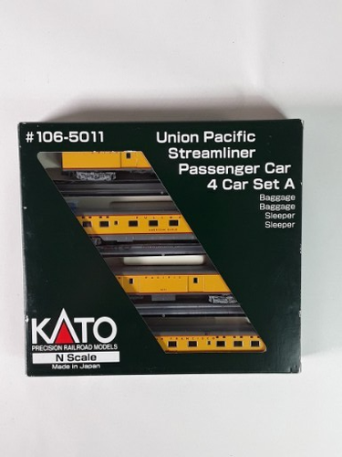 Kato 106-5011 N Scale Union Pacific Streamliner Set A Passenger 4 Car ...