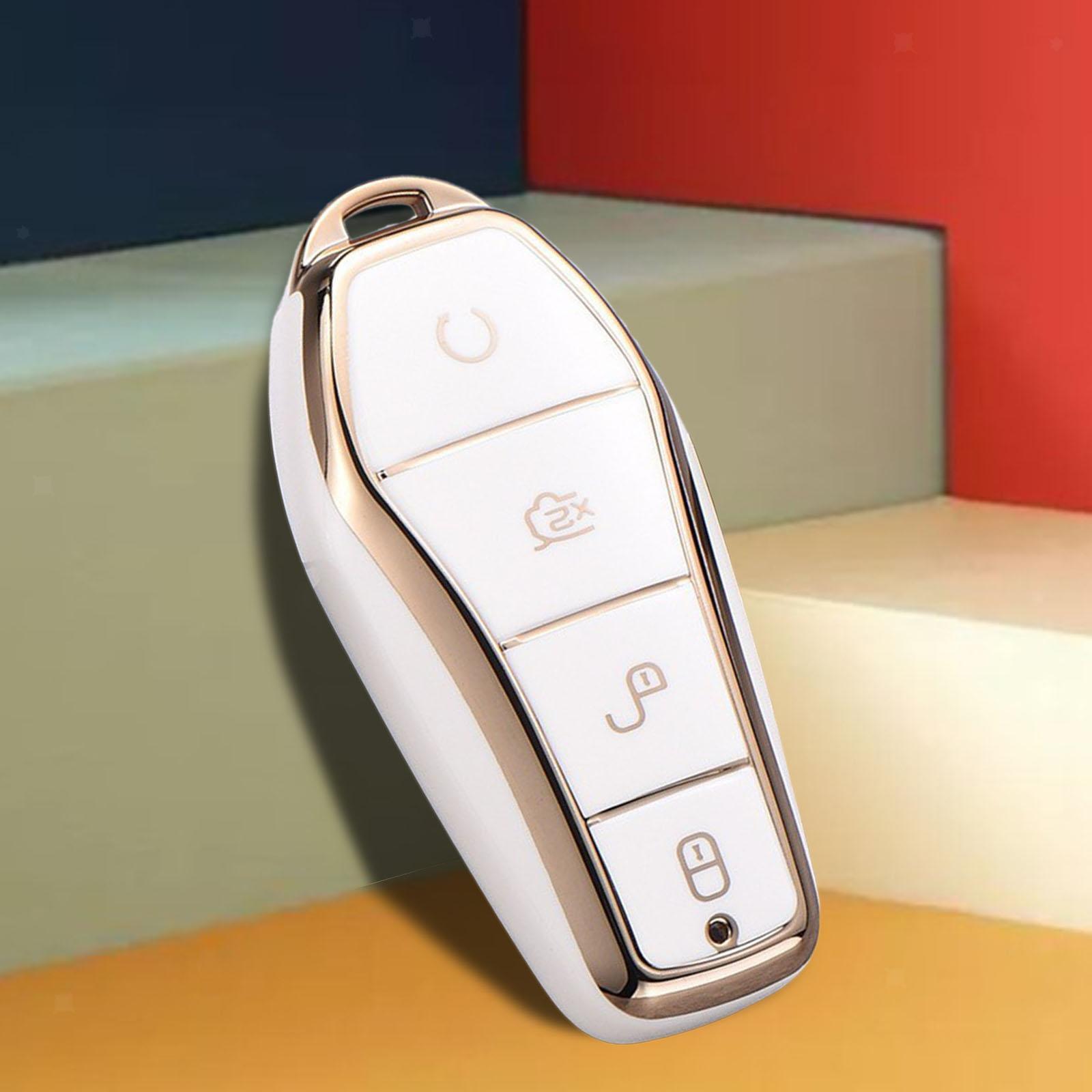 Vehicle Key Fob Cover Car Key Case Shell for Byd Atto 3 Replace White ...