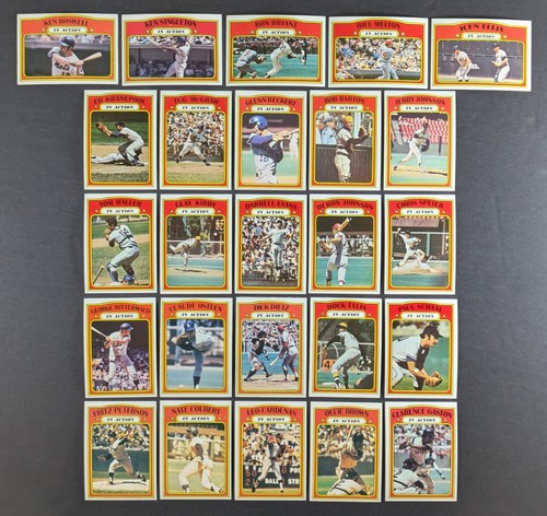 1972 Topps Baseball In Action Lot 25 Cards | eBay