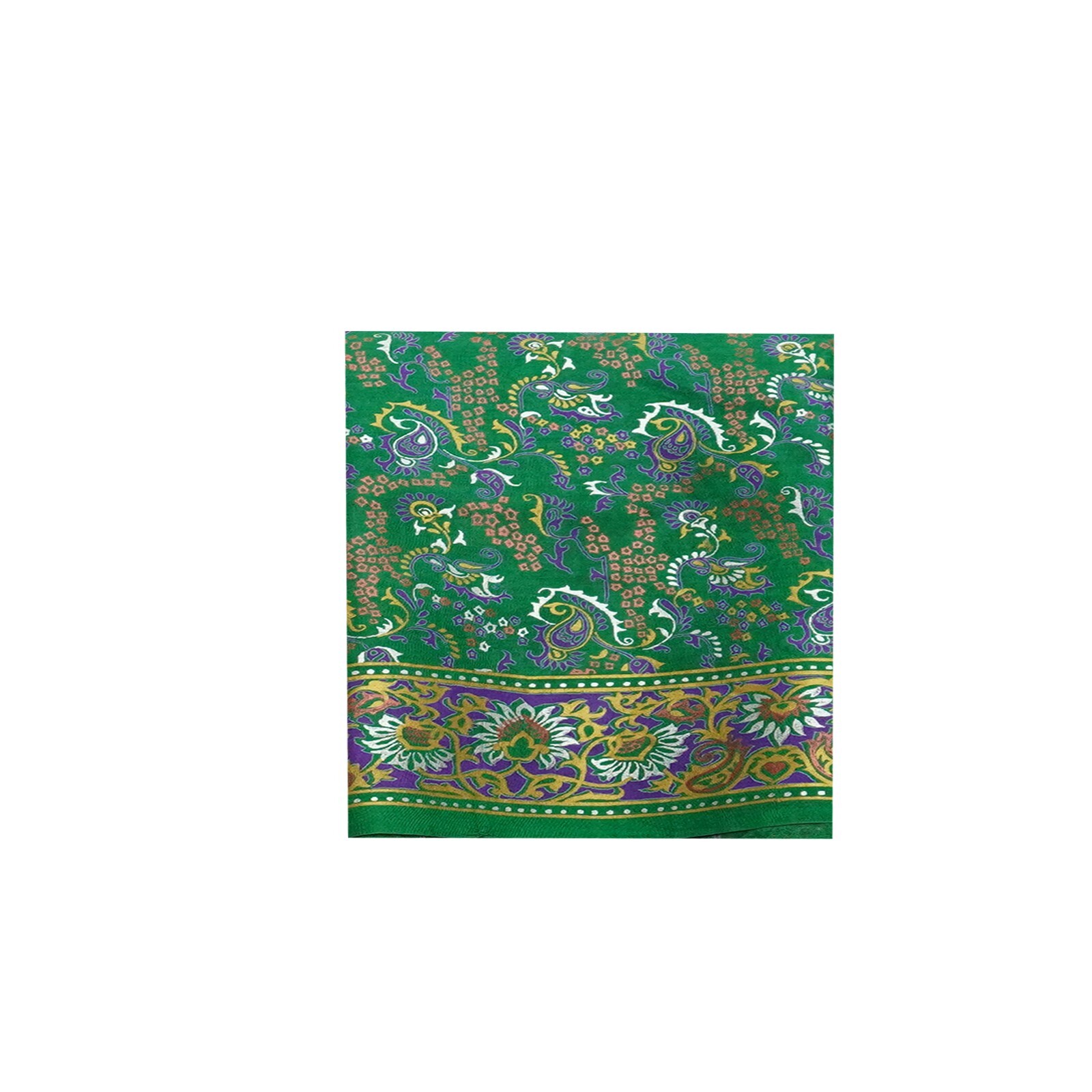 Namaste Vintage Verde Sarees 100% Pura Seda Estampado Indian Sari 18 ...