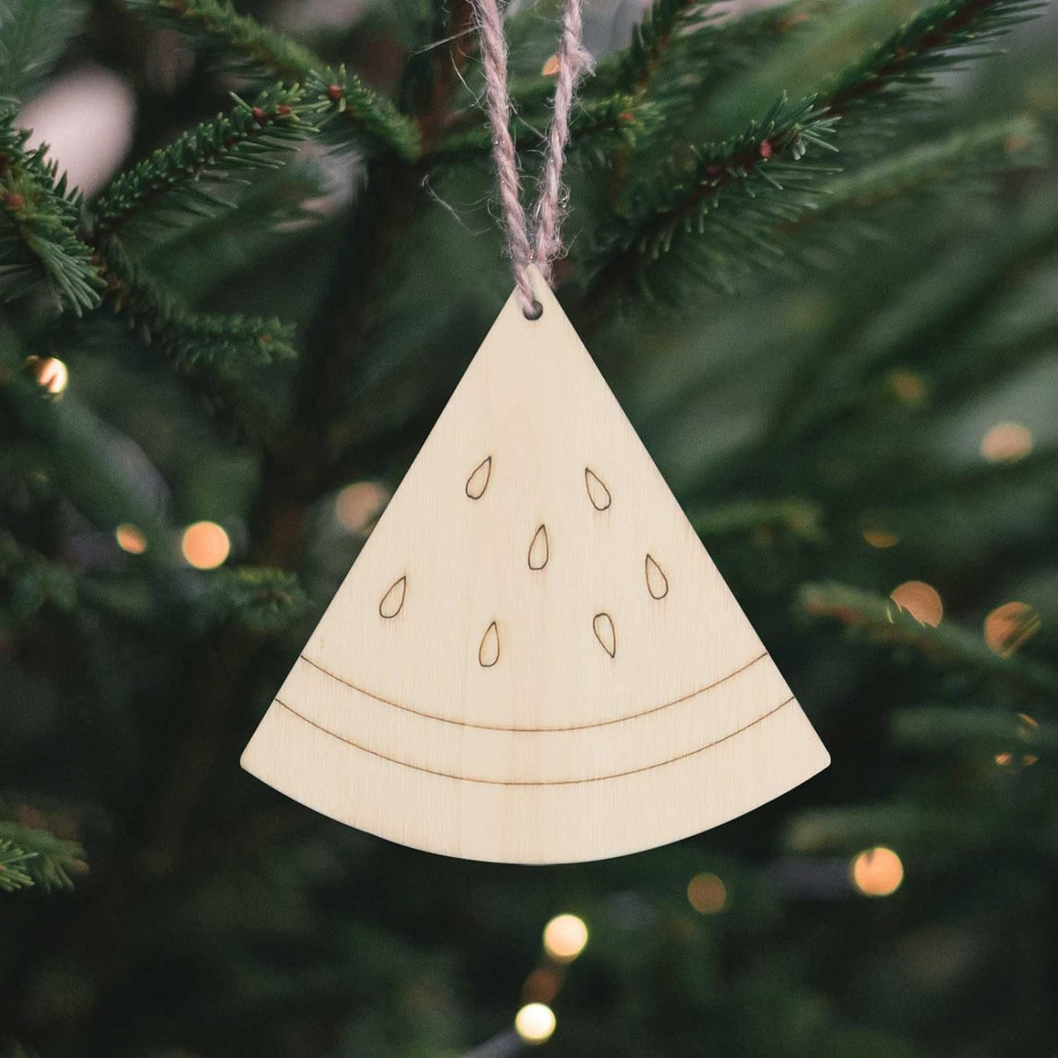 20Pcs Watermelon Wood Cutouts Crafts Wooden Watermelon Shaped Hanging ...