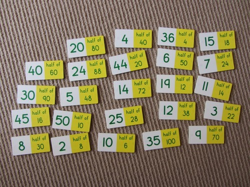 Taskmaster - 24 Halving Numbers Dominoes - Half of Numbers Game | eBay