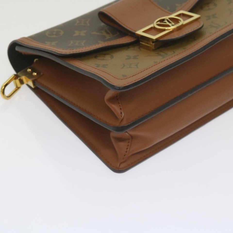 LOUIS VUITTON Monogram Reverse Dauphine MM Shoulder Bag M44391 LV Auth ...