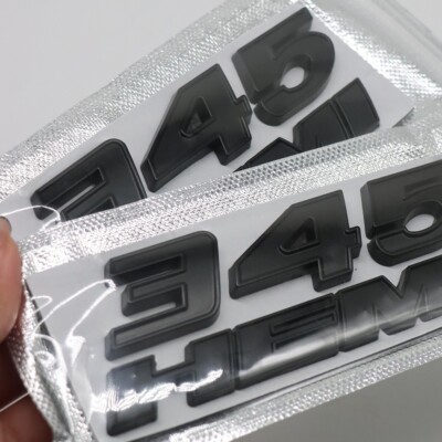 2PCS 345 HEMI Emblem Set For Side Fender Left & Right Badges Sticker ...