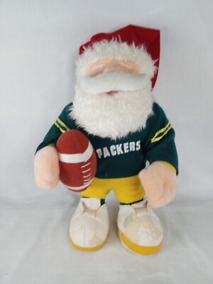 STUFFINS 1997 Green Bay PACKERS SANTA 14" Christmas Plush Vintage ...
