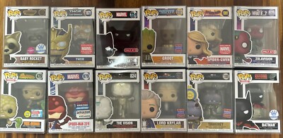 Funko POP Exclusive Lot of 12 HTF Mint Vaulted Marvel Avengers Spider ...
